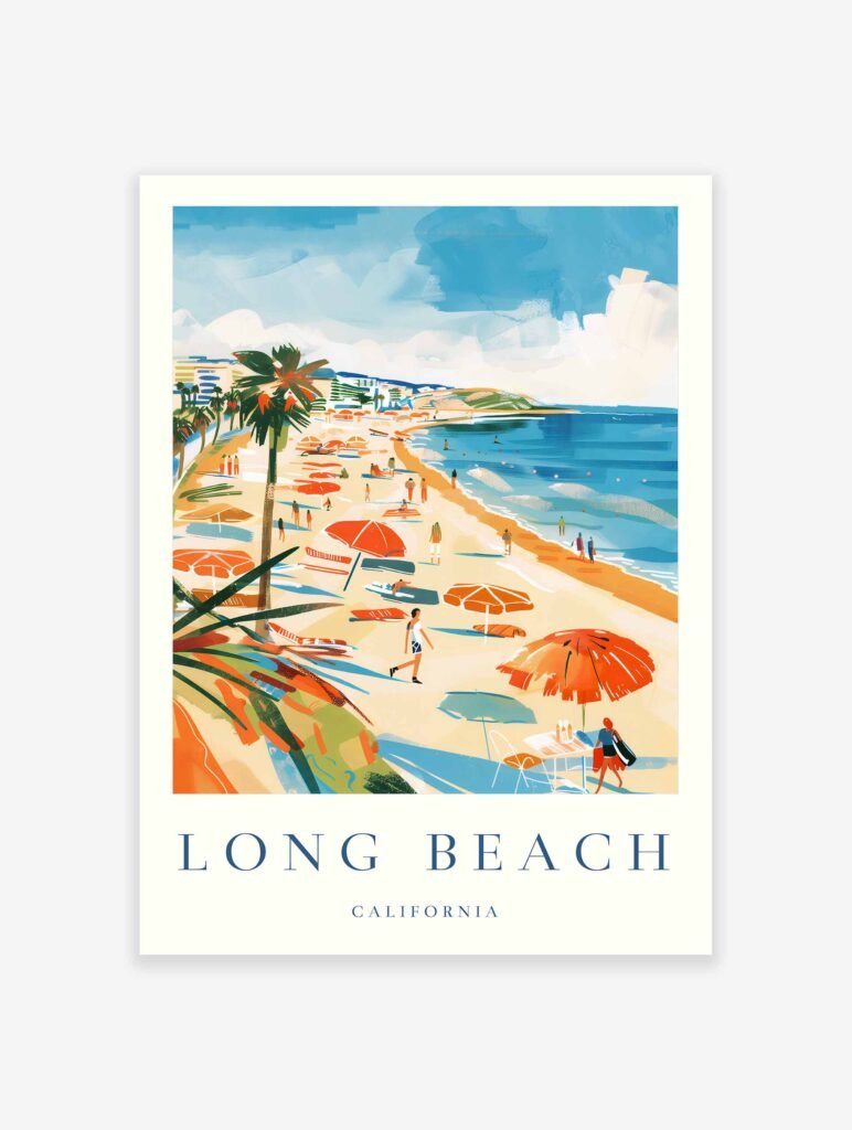 Long Beach Poster - travelposterstore.co.uk