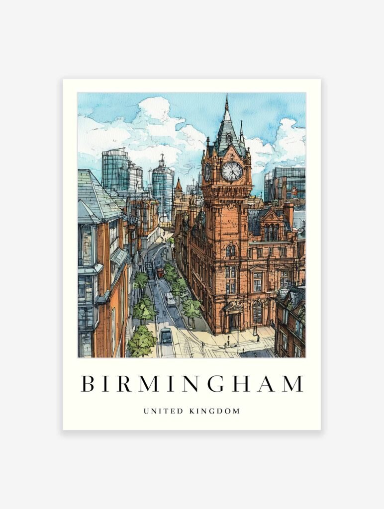 Birmingham Poster - travelposterstore.co.uk